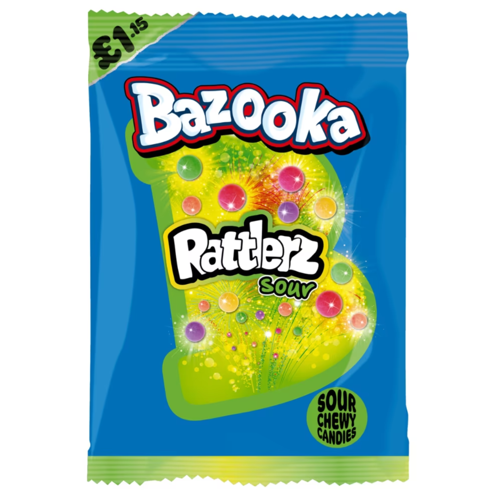 Buy Bazooka Rattlerz Sour Chew Candy (12x100g) (PMP£1.15) | The Kandy King