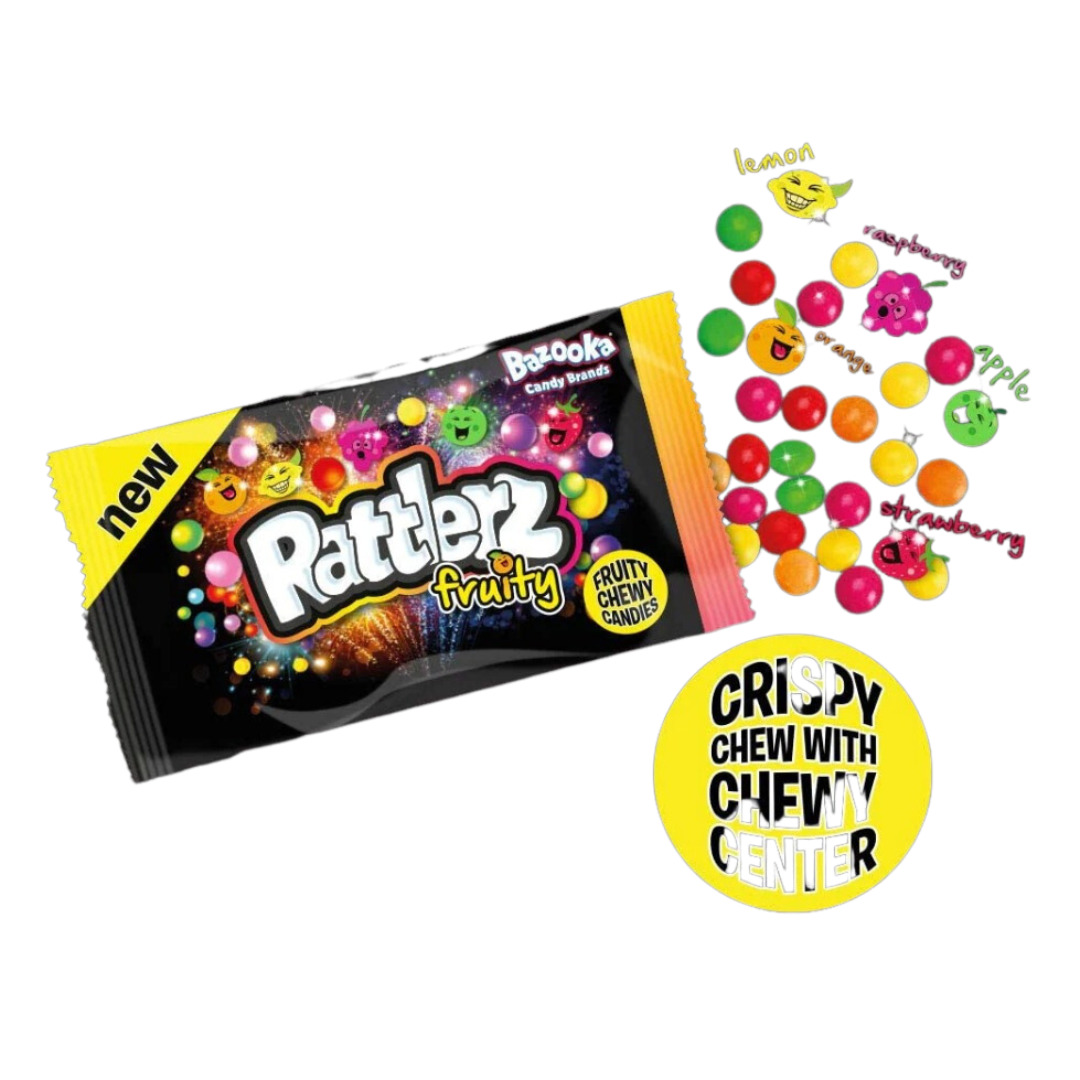 Buy Bazooka Rattlerz Fruity Chew Candy 40g | The Kandy King