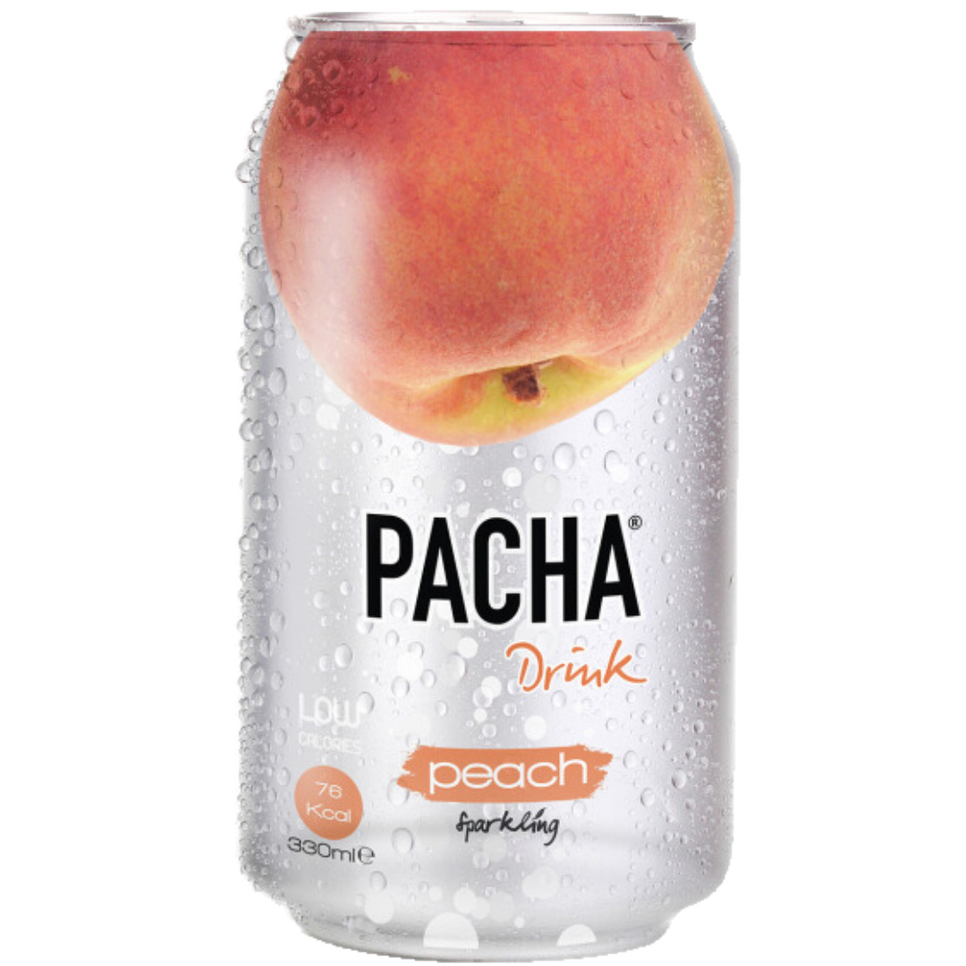 Buy Pacha Drink Peach Flavour 24x 330ml | The Kandy King
