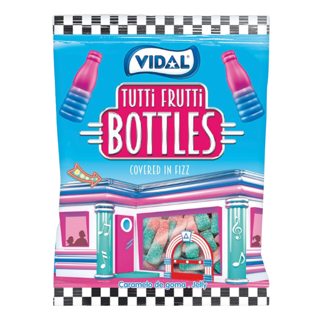 Buy Vidal Tutti Frutti Bottles Peg Bags (14x90g) | The Kandy King
