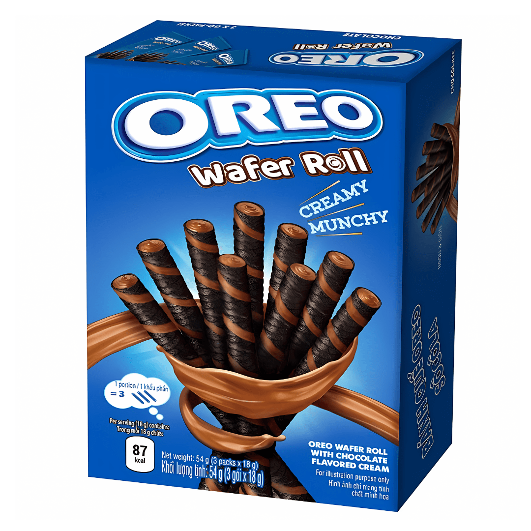 Buy Oreo Wafer Rolls Chocolate (20x54g) | The Kandy King