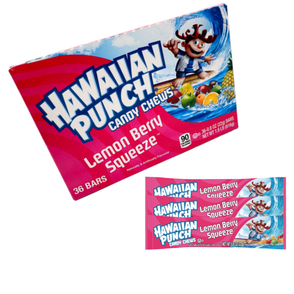 Buy Hawaiian Punch Lemon Berry Squeeze Chew Bar (36 x 22g) | The Kandy King