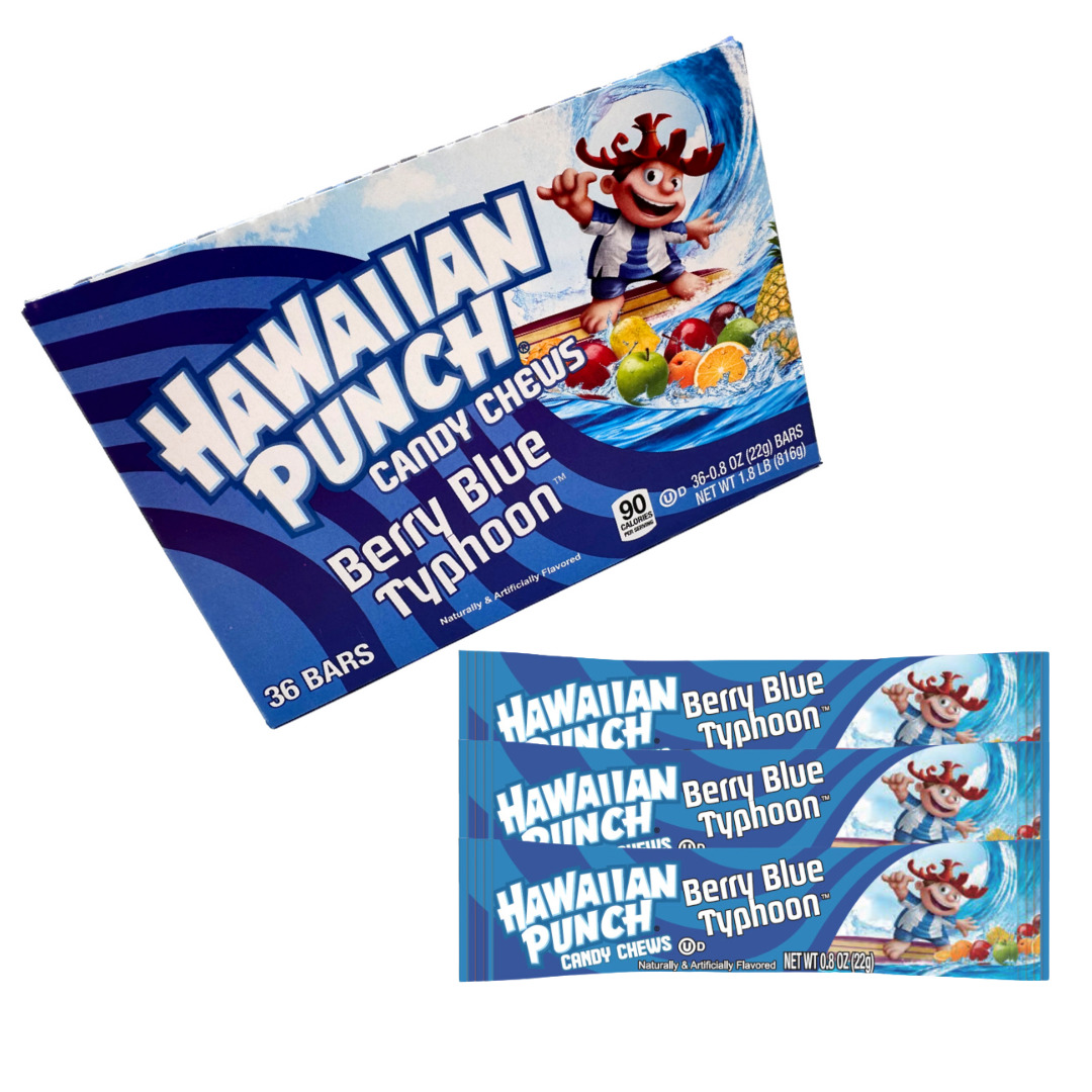 Buy Hawaiian Punch Berry Blue Typhoon Chew Bar USA ( 36x22g) | The ...