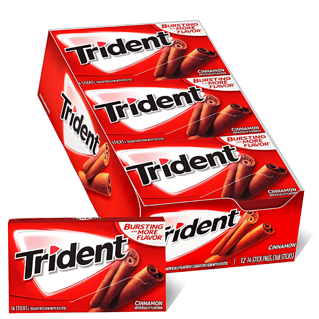 Buy Trident Cinnamon Flavour USA (12x14 Sticks) | The Kandy King