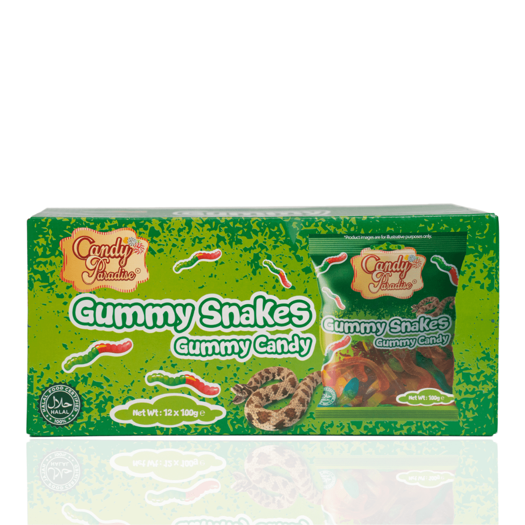 Buy Candy Paradise Gummy Candy Snakes (12x100g) | The Kandy King