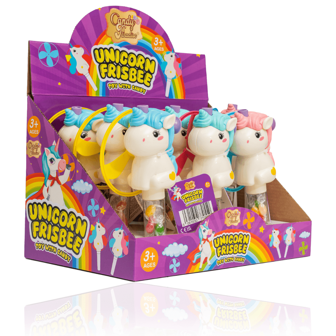 Buy Candy Paradise Toy With Candy Unicorn Frisbee (9x10g) | The Kandy King