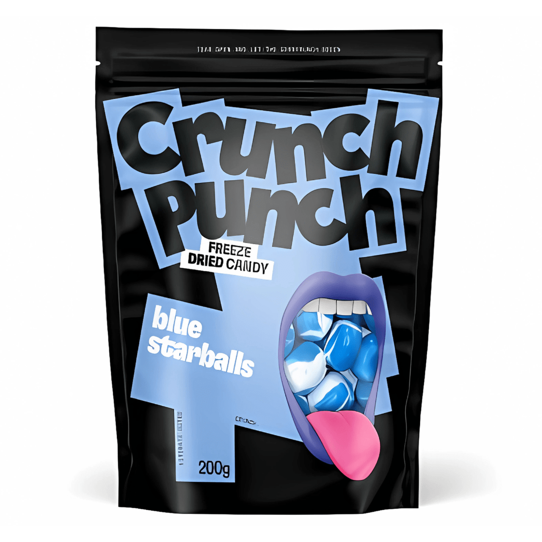 Buy Crunch Punch Freeze Dry Candy Blue Star Balls Flavour (15x100g ...