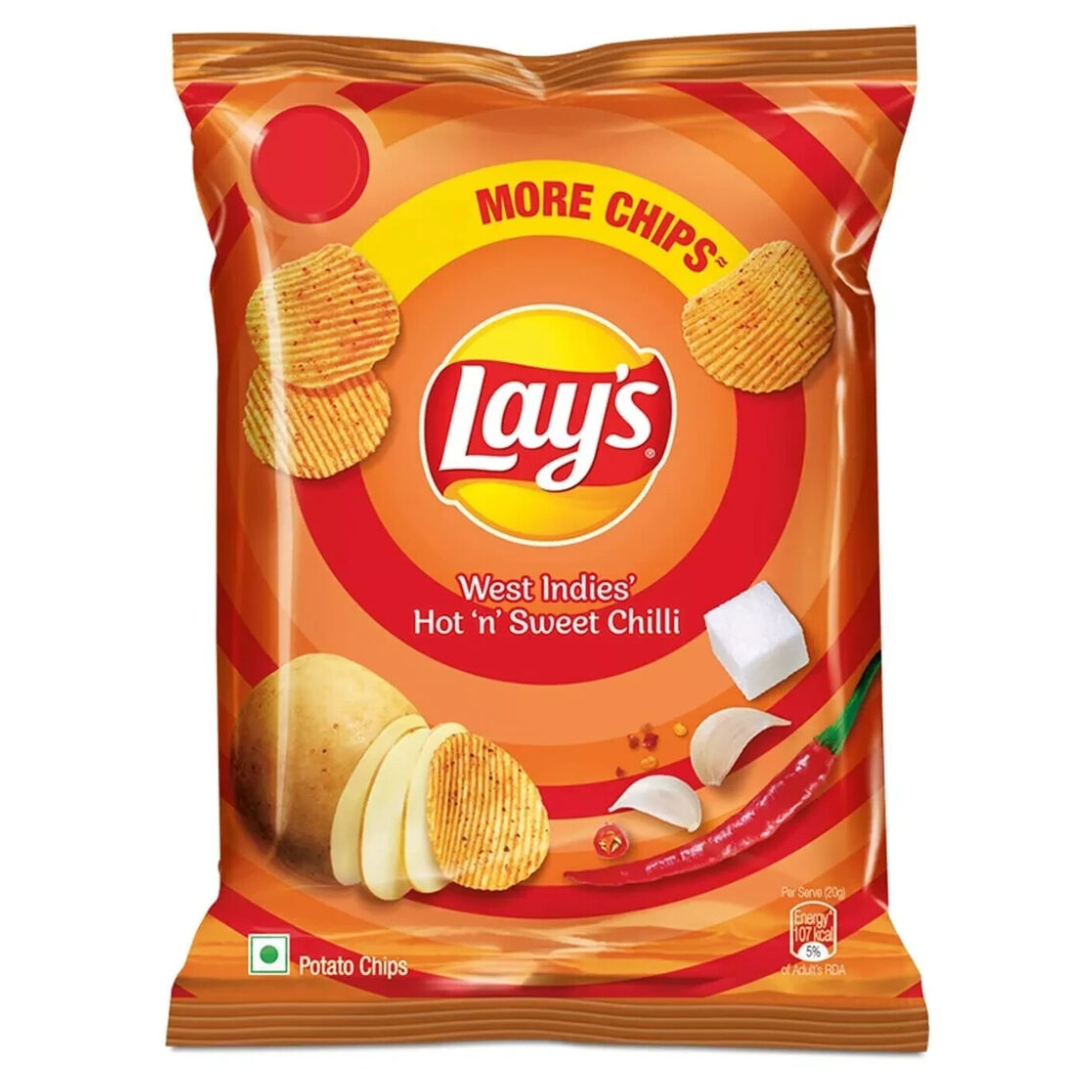Buy Lays West Indies Hot And Sweet Chilli Share Size pack 82g | The ...