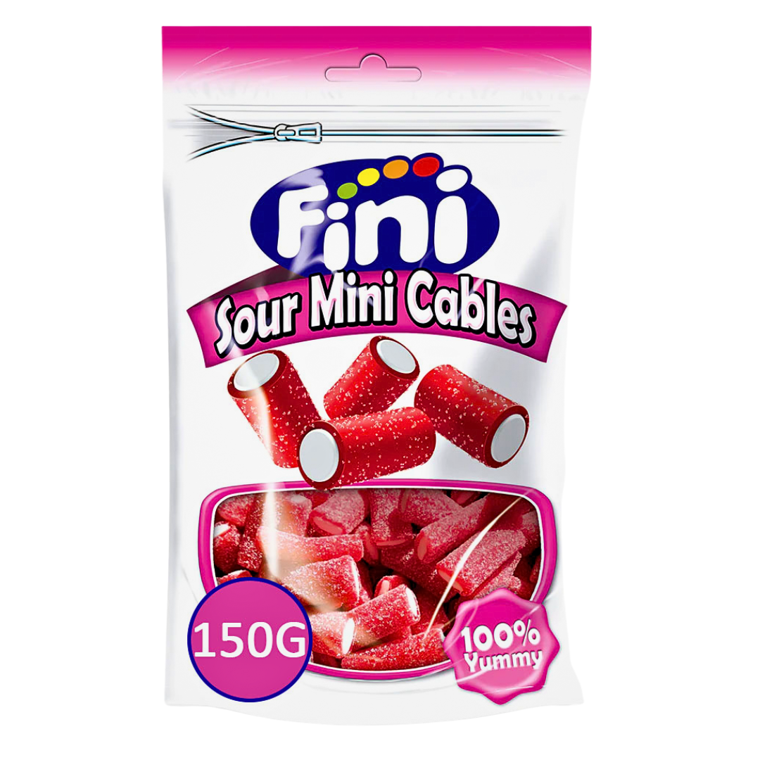 Buy Fini Sour Mini Cable Strawberry Flavour Peg Bags (16x150g) | The ...
