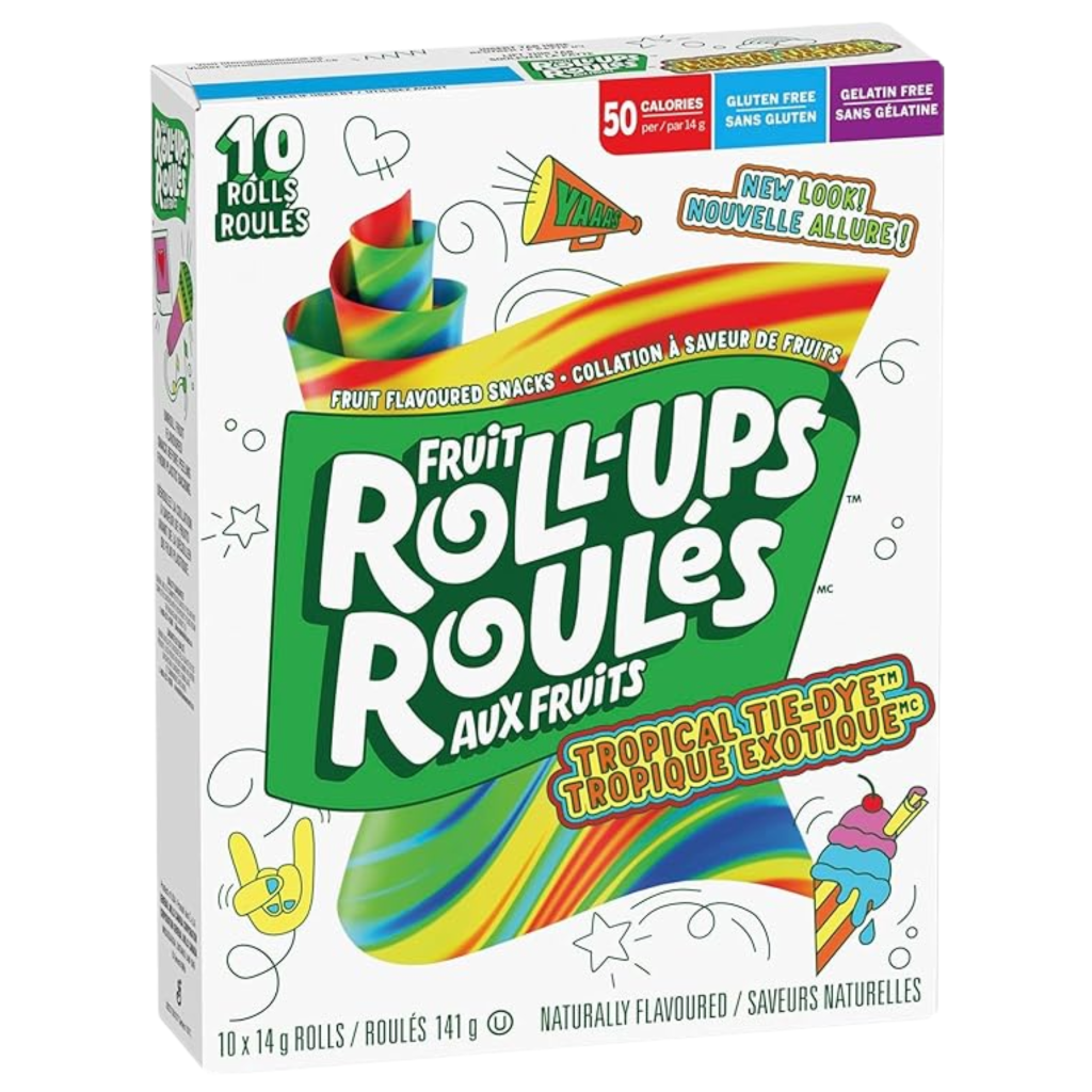 Buy Fruit Roll Ups Tropical Tie Dye & Troique Exotique Canadian (10 ...