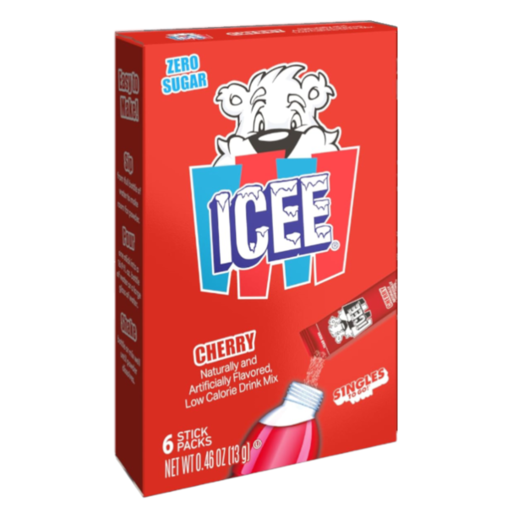 Buy Icee Drink Mix Cherry Flavour Zero Sugar Sachets USA (6 Sticks ...
