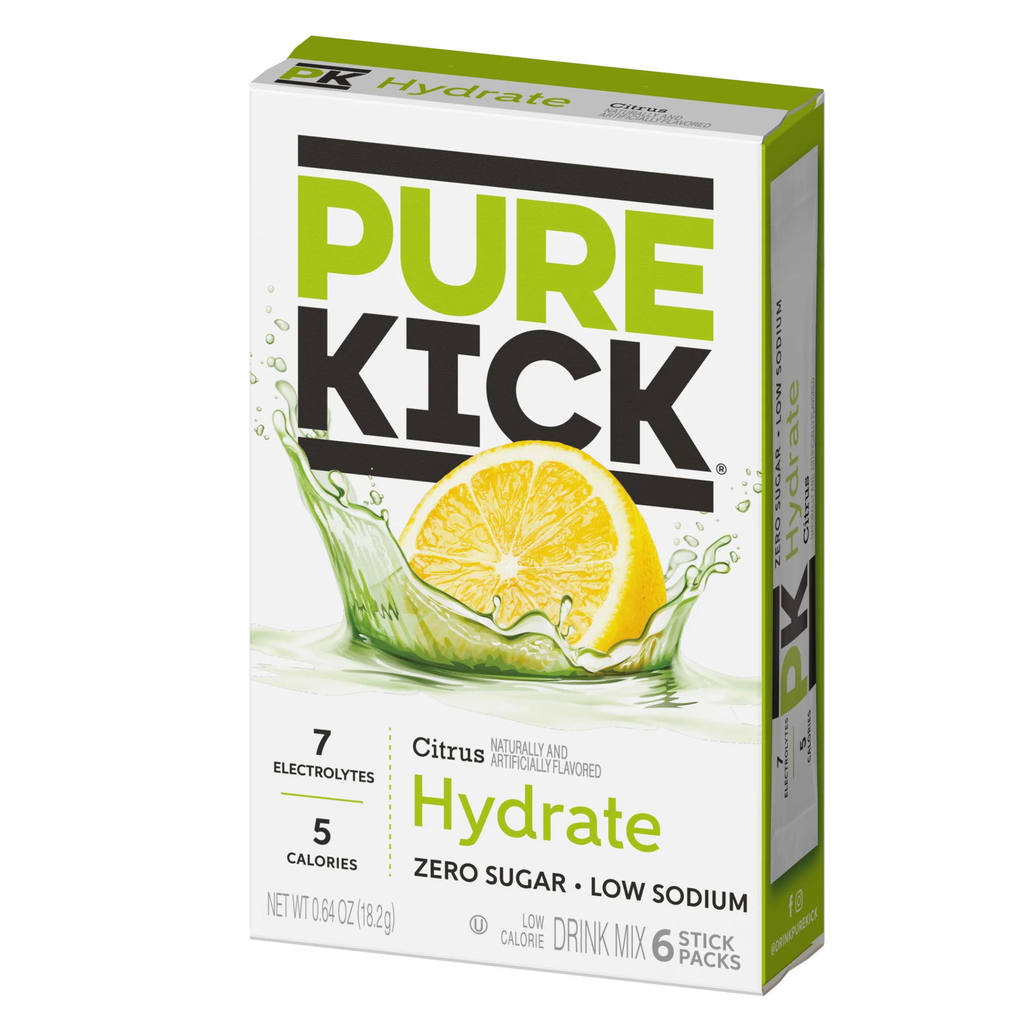 Buy Pure Kick Drink Mix Citrus Flavour Zero Sugar Sachets USA (6 Sticks ...
