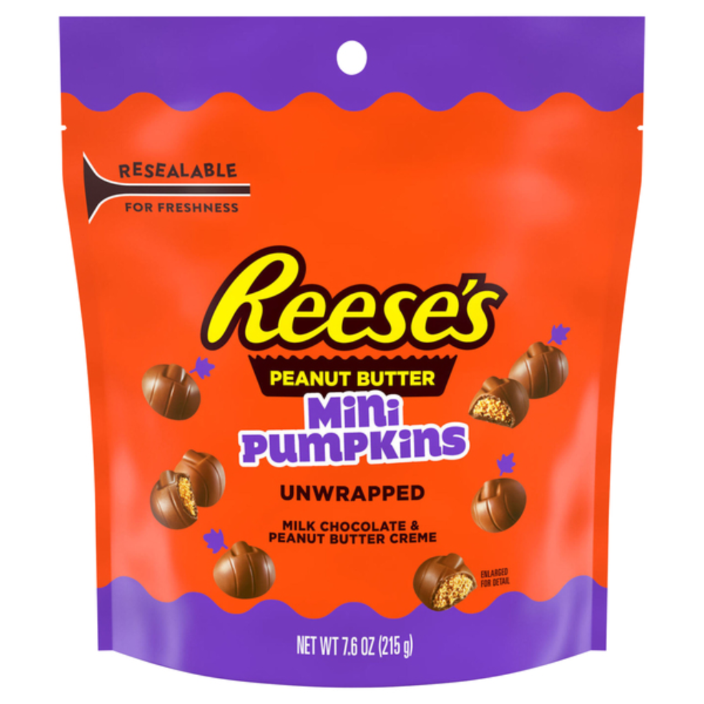 Buy Reese's Peanut Butter Mini Pumpkin Pouch USA (16 x 215g) | The ...