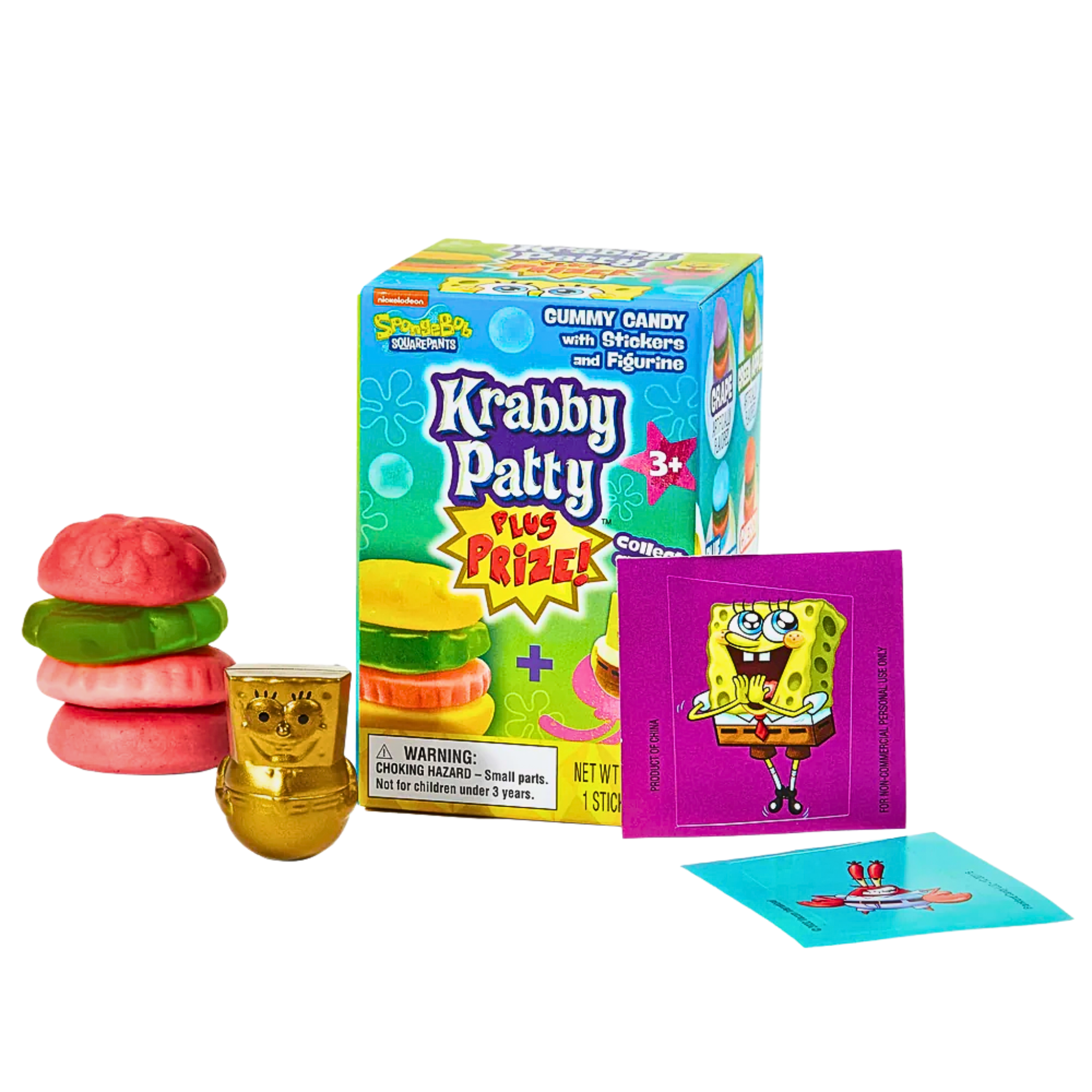 Buy Spongebob Gummy Krabby Patties With Sticker And Figure (8x28g ...