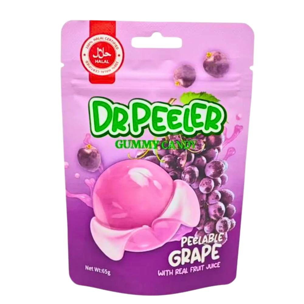Buy Dr Peeler Gummy Candy Grape Flavour (12 x 65g) | The Kandy King